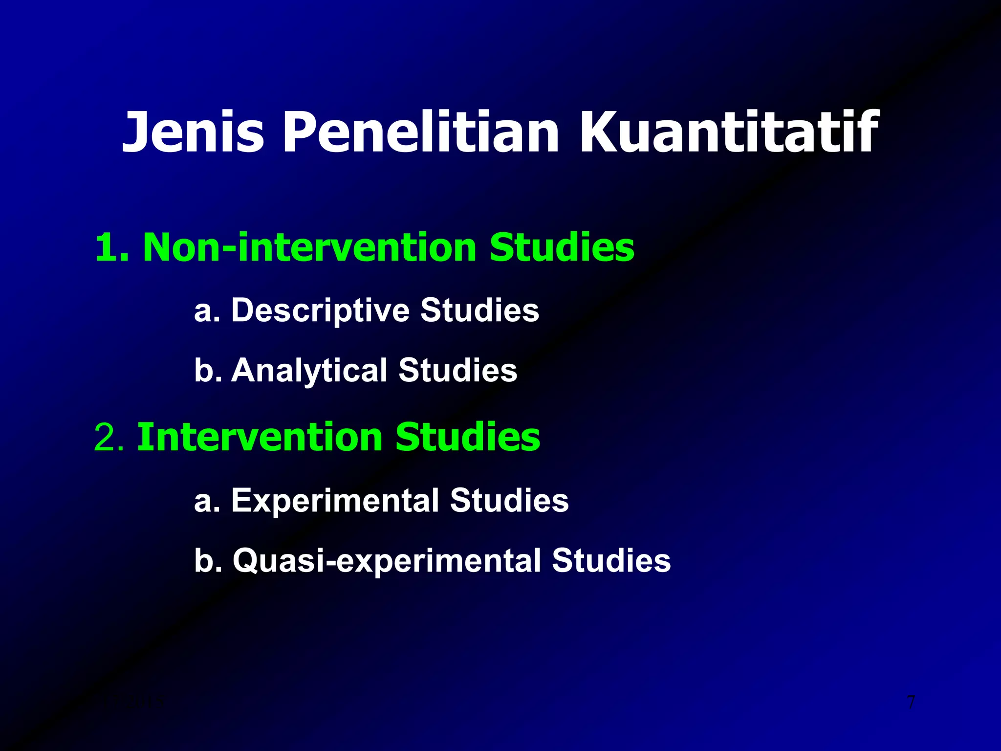 Jenis penelitian | PPT