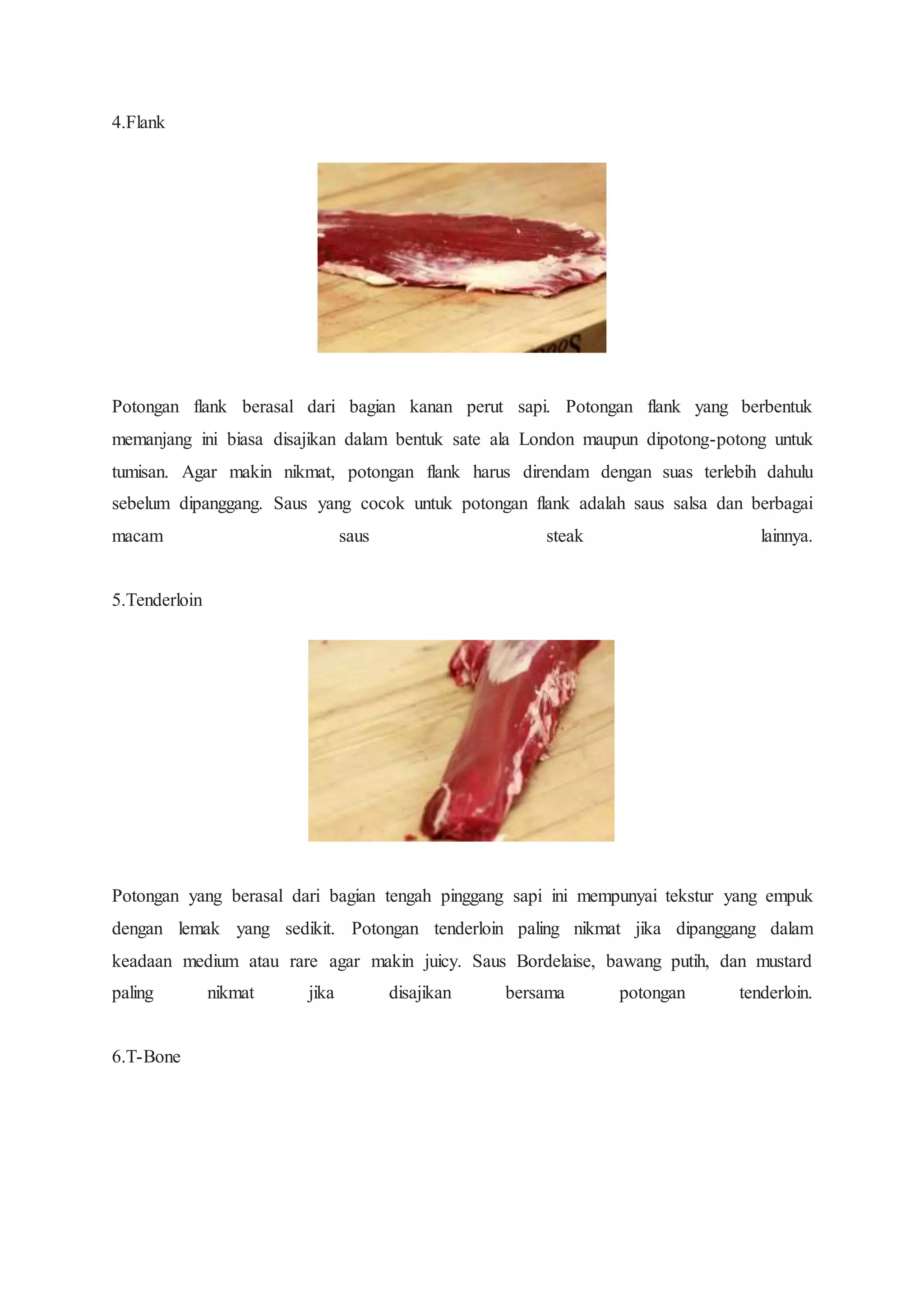 Jenis potongan daging | DOCX