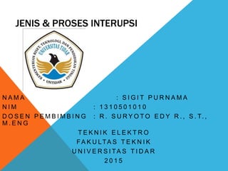 Jenis & proses interupsi | PPT