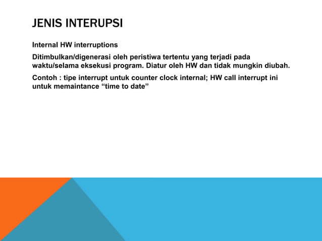 Jenis & proses interupsi | PPT