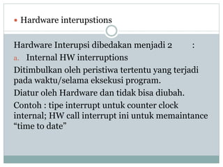 Jenis & Proses Interupsi | PPT
