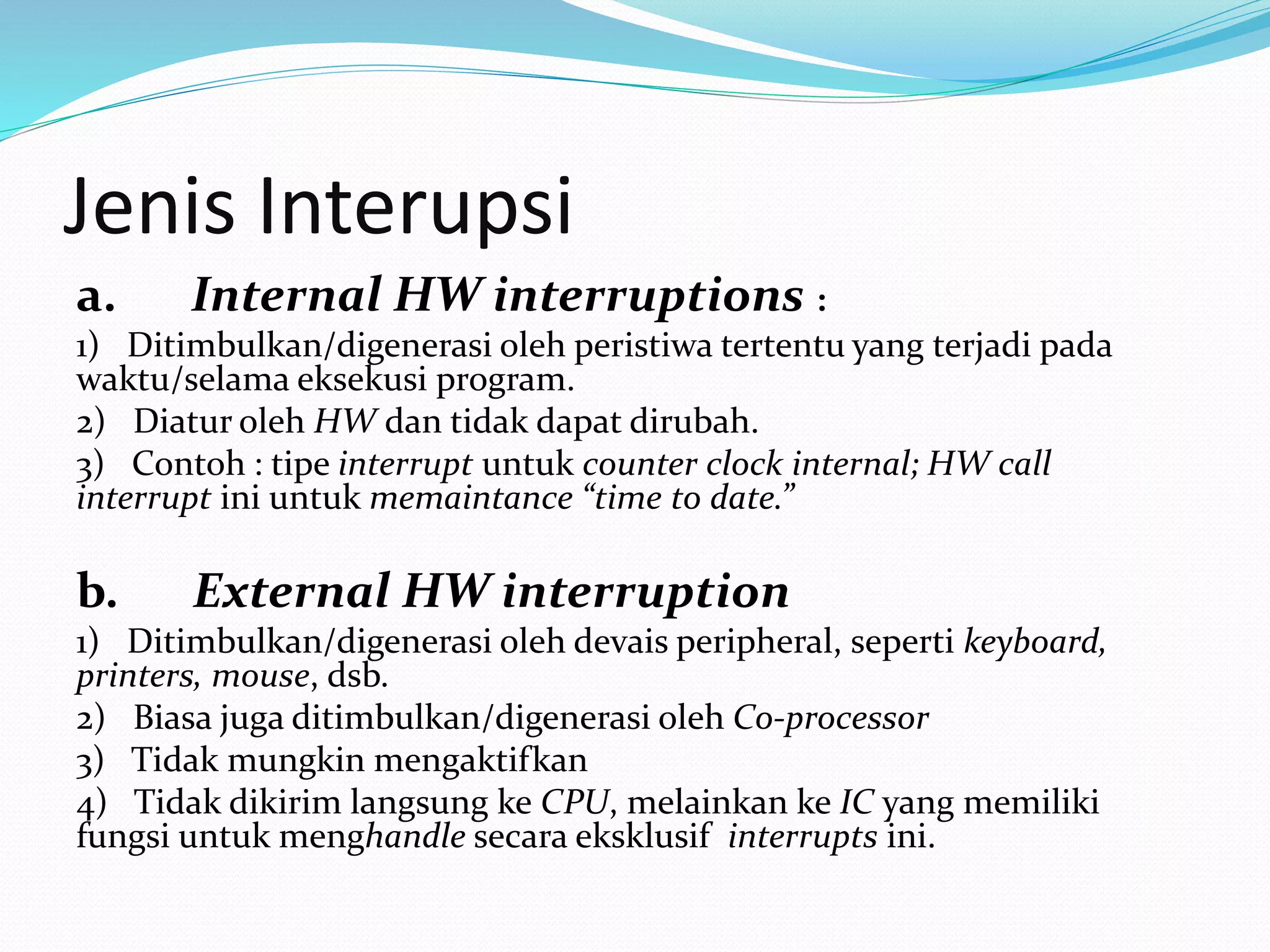 Jenis & proses interupsi | PPTX
