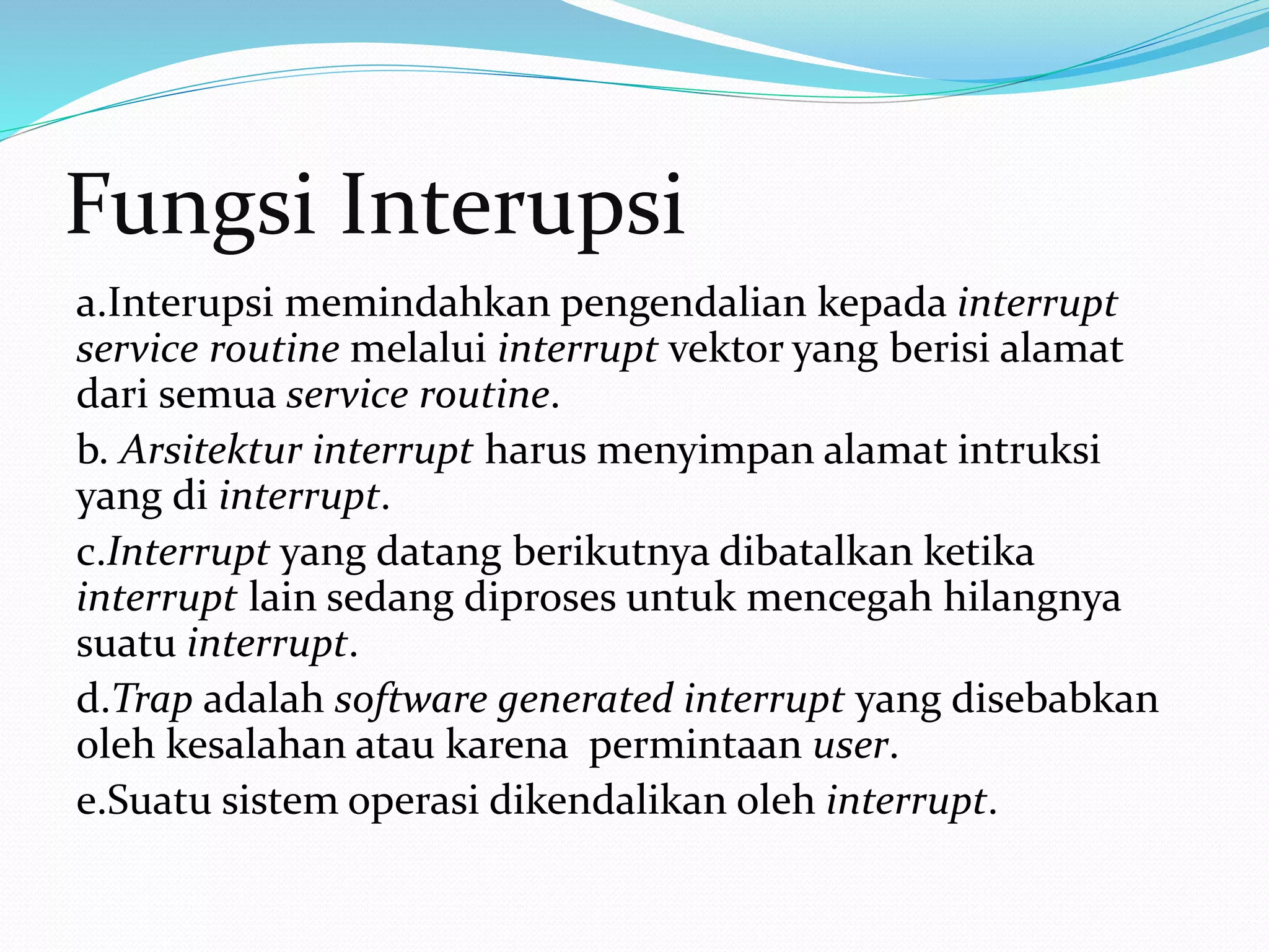 Jenis & proses interupsi | PPTX