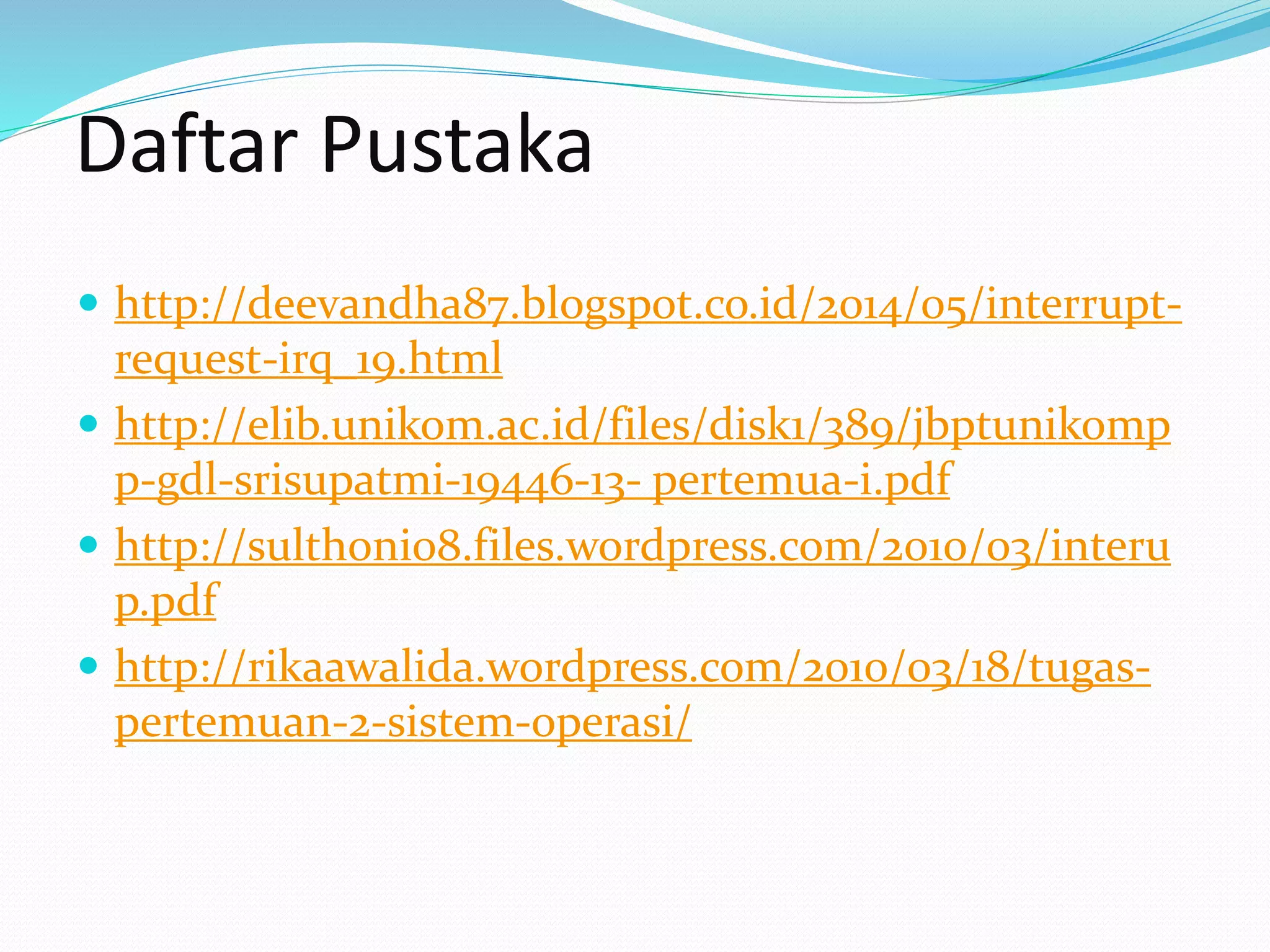 Jenis & proses interupsi | PPTX