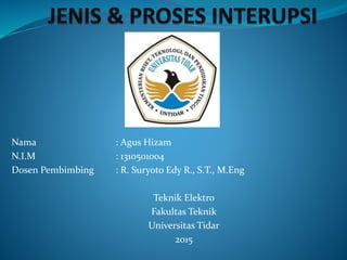 Jenis & proses interupsi | PPTX