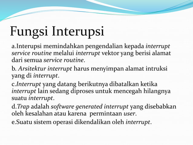 Jenis & proses interupsi | PPTX