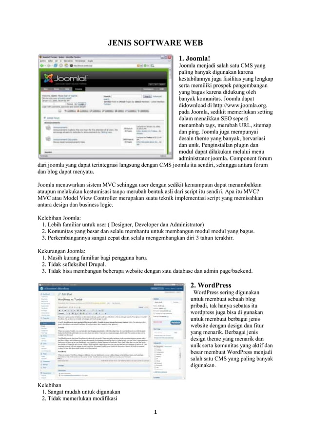 Jenis Software Database | DOCX