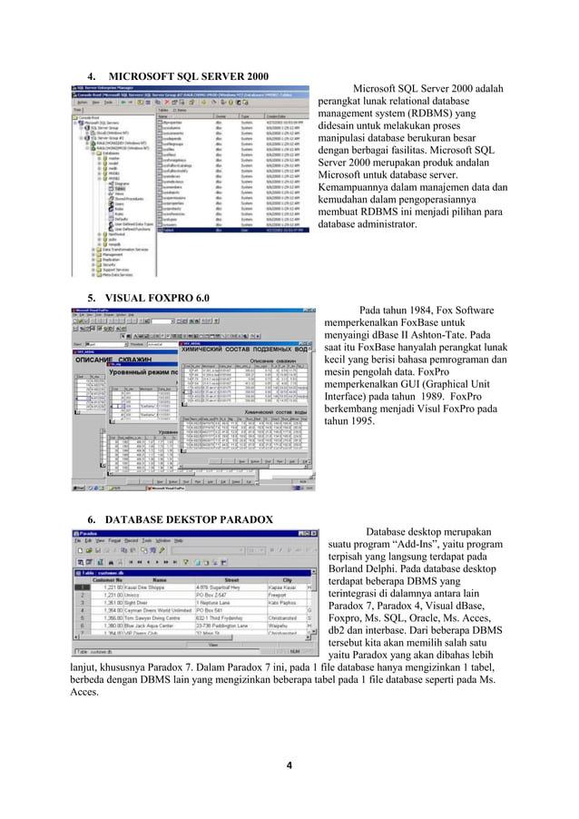 Jenis Software Database | DOCX
