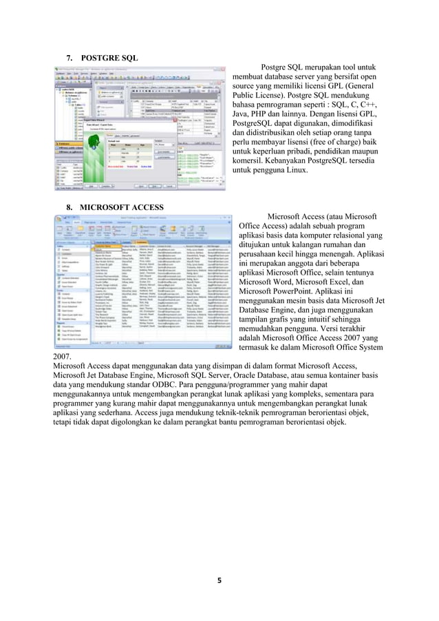 Jenis Software Database | DOCX