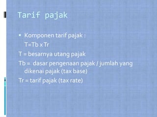 Jenis tarif pajak | PPTX