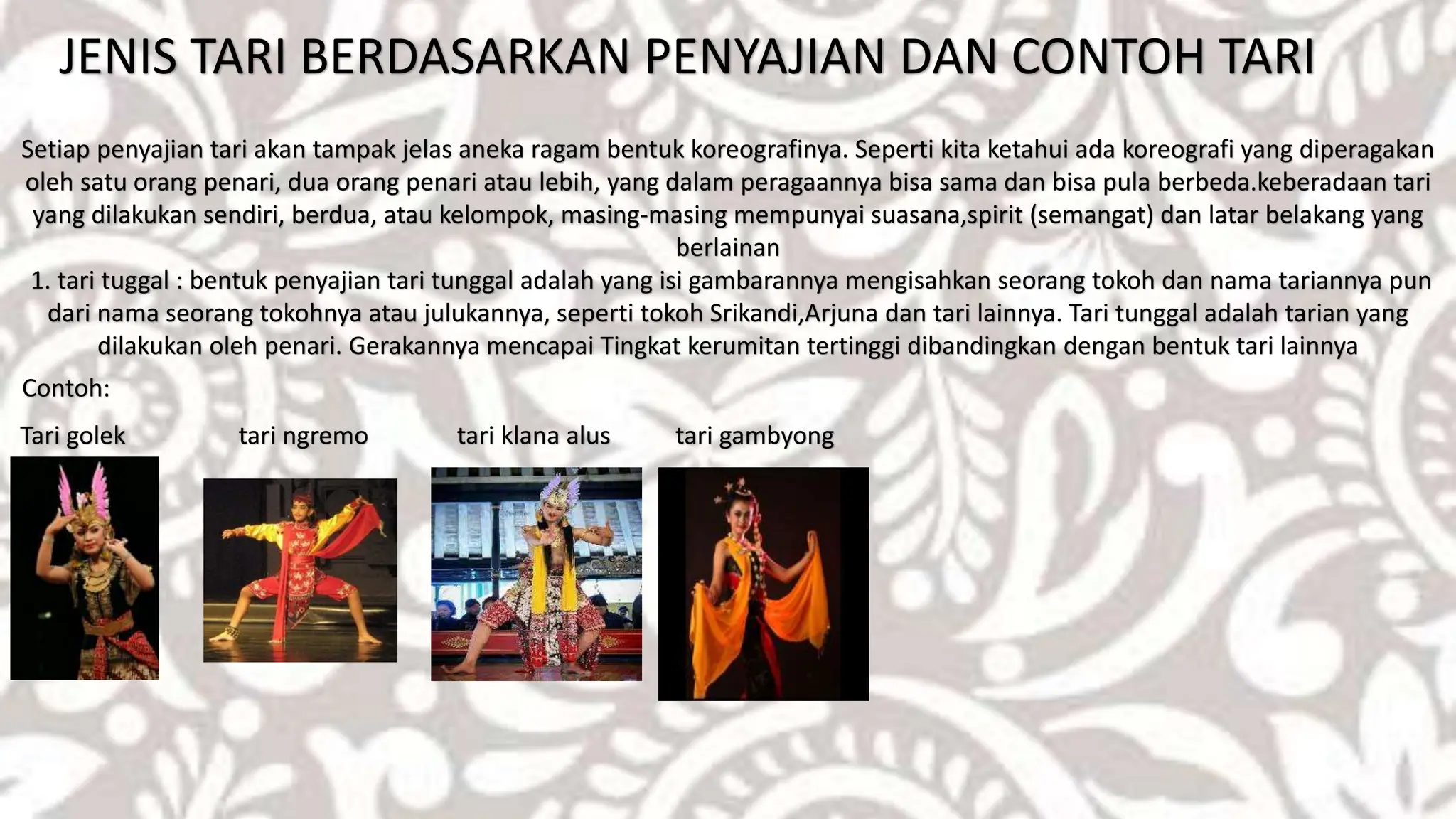 JENIS TARI KREASI yang ada di seluruh indonesia | PPTX