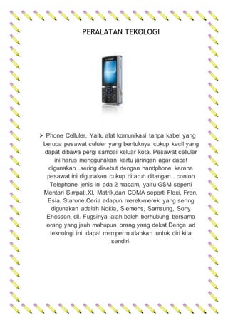 Jenis teknologi dan fungsinya | DOCX