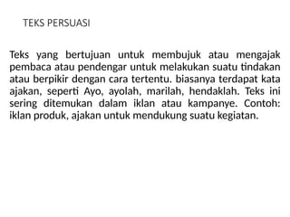 JENIS-JENIS TEKS BERDASARKAN ISI BACAAN.pptx