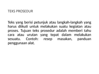 JENIS-JENIS TEKS BERDASARKAN ISI BACAAN.pptx