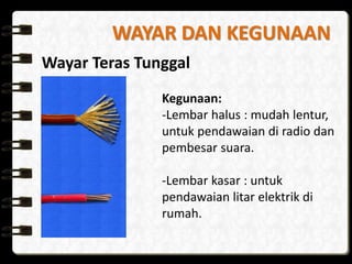 Jenis wayar dan kerja pendawaian | PPTX