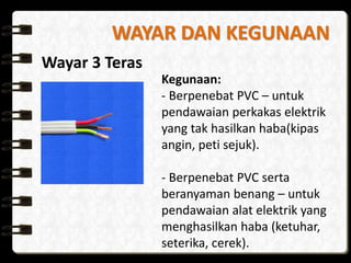 Jenis wayar dan kerja pendawaian | PPTX