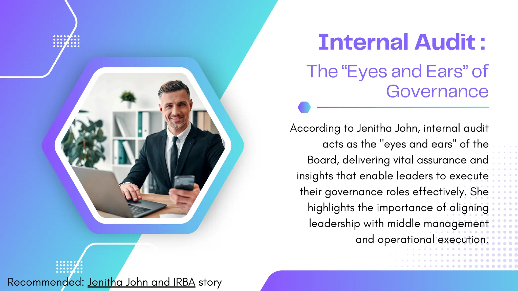 Jenitha John on Auditing, Growth, and Governance | PDF