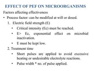 Effect of non thermal processing methods on microwrganisms | PPTX