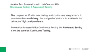 Jenkins Test Automation with codeBeamer ALM | PDF