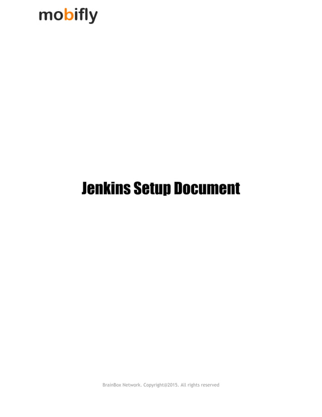 Jenkins Setup Document | PDF