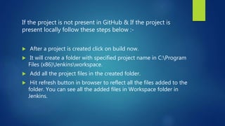Jenkins | PPTX | Operating Systems | Computer Software and Applications