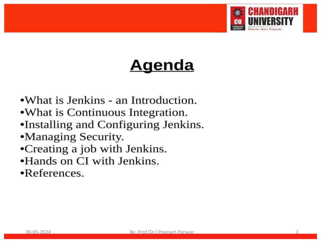 Jenkins introduction and creating a pipeline in Jenkins | PPT