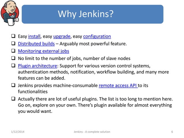 Jenkins - From Continuous Integration to Continuous Delivery | PPTX