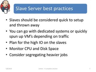 Jenkins scaling best practices | PPT