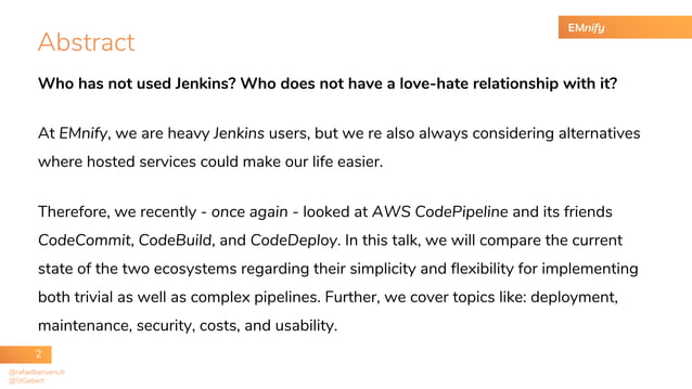 Jenkins vs. AWS CodePipeline | PDF