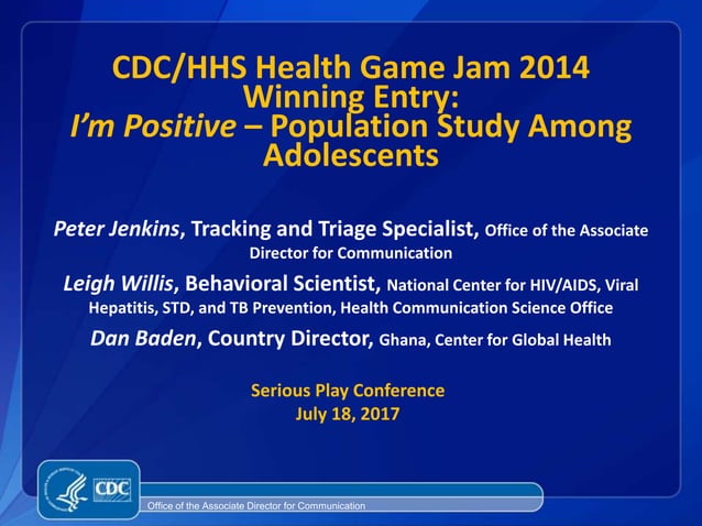 CDC’s Program to Incubate Games for Public Health Awareness | PPTX ...