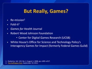 CDC’s Program to Incubate Games for Public Health Awareness | PPT