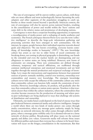 Jenkins henry the cultural logic of media convergence | PDF