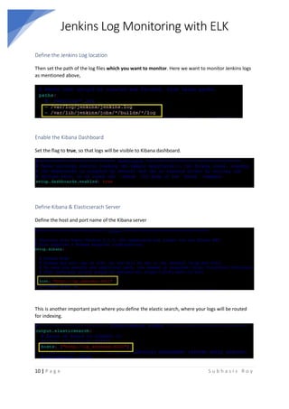 Jenkins log monitoring with elk stack | PDF