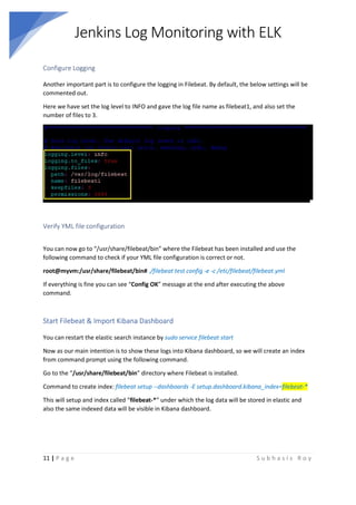 Jenkins log monitoring with elk stack | PDF