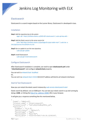 Jenkins log monitoring with elk stack | PDF