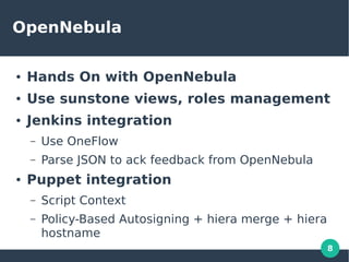 Jenkins & OpenNebula a CD History - Alberto García | PDF