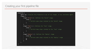 Jenkins pipeline as code | PPTX