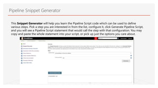 Jenkins pipeline as code | PPTX