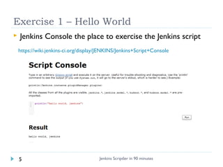 Jenkins Scriptler in 90mins | PPT