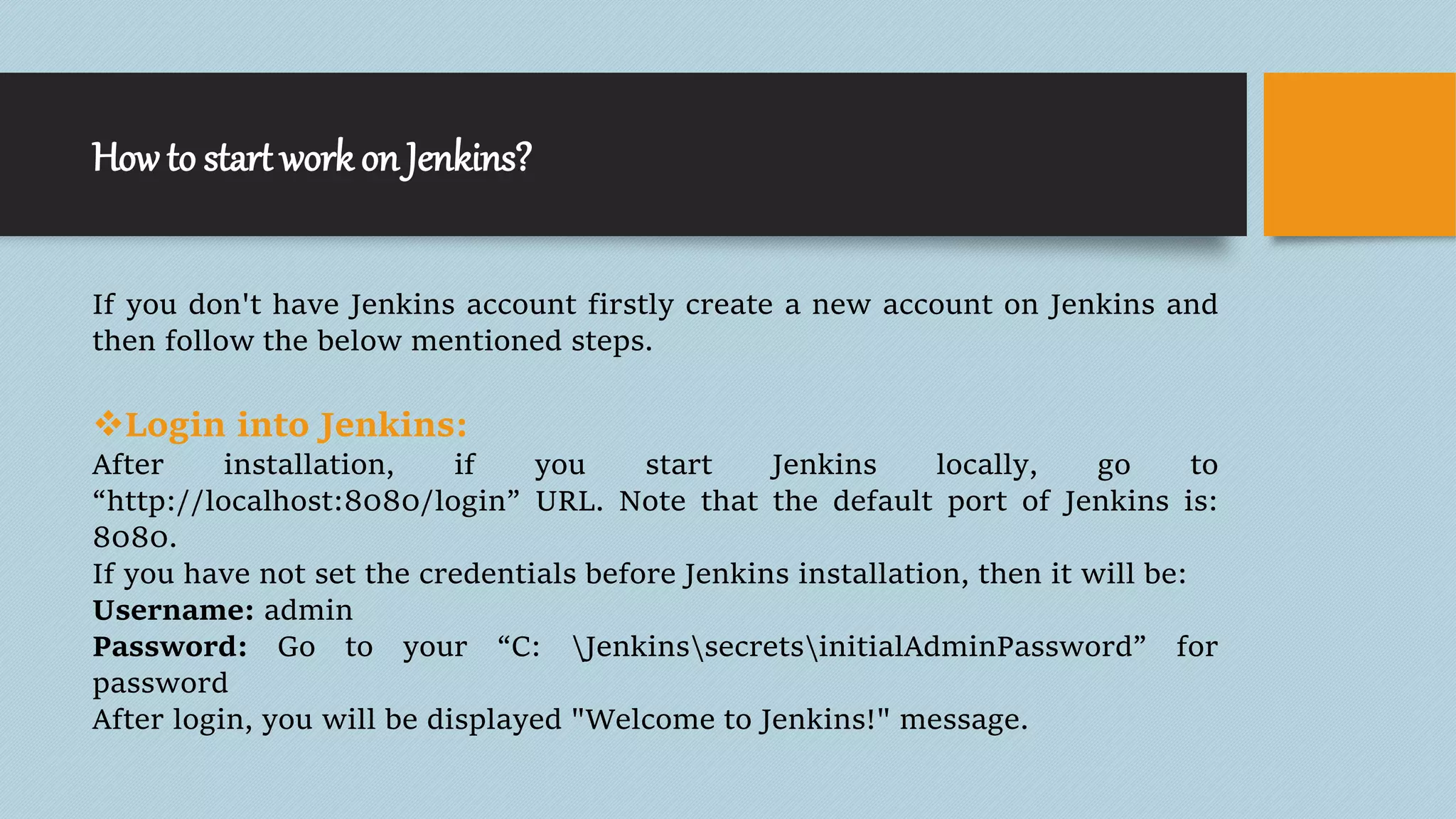 Jenkins tutorial for beginners | PPT Jenkins tutorial for beginners | PPT