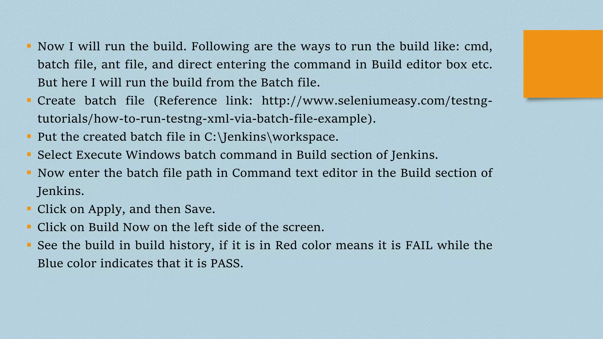 Jenkins tutorial for beginners | PPTX