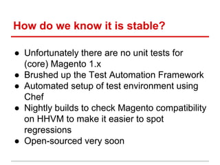 Magento on HHVM. Daniel Sloof | PPTX | Programming Languages | Computing