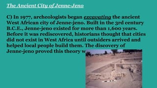 Jenne jeno- Ancient city | PDF