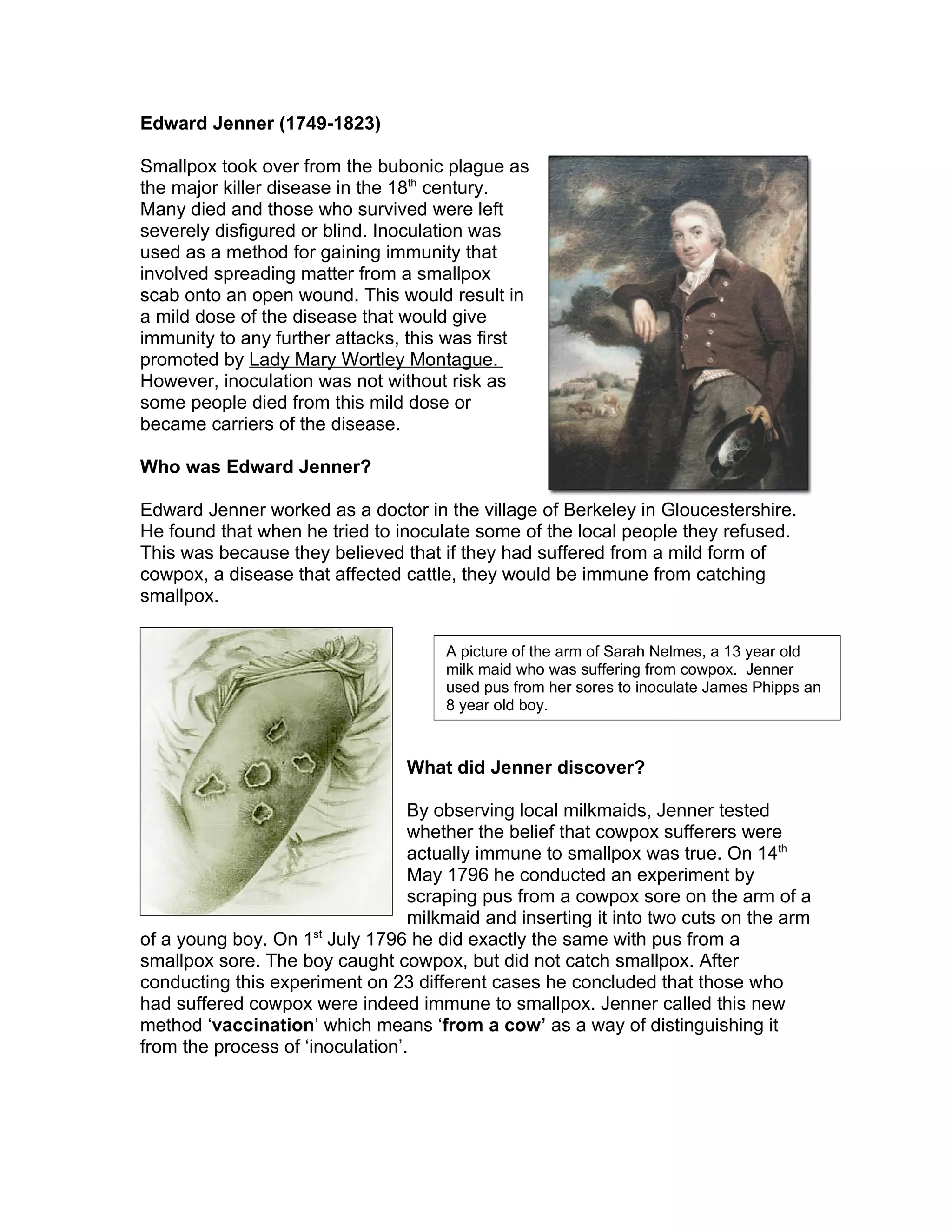 Jenner and disease | DOC