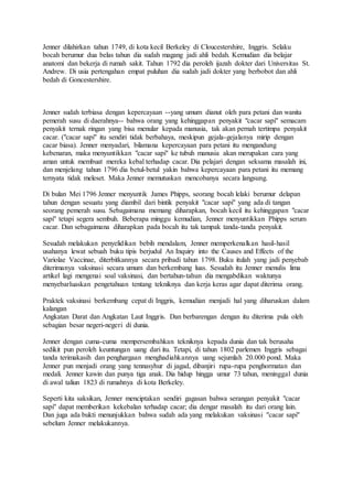 Jenner dilahirkan tahun 1749 FILSUF | PDF