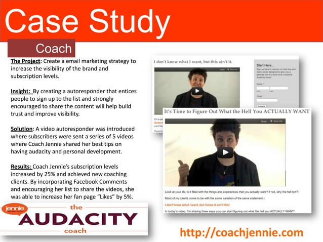 CoachJennie.com case study | PPT