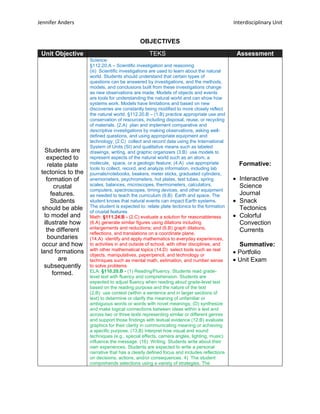 Interdisciplinary Unit | PDF