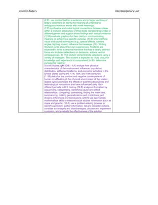 Interdisciplinary Unit | PDF