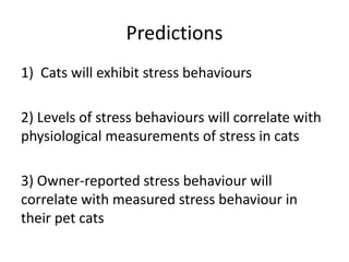 Feline Feelings: do owners notice stress-related behaviour? | PPTX