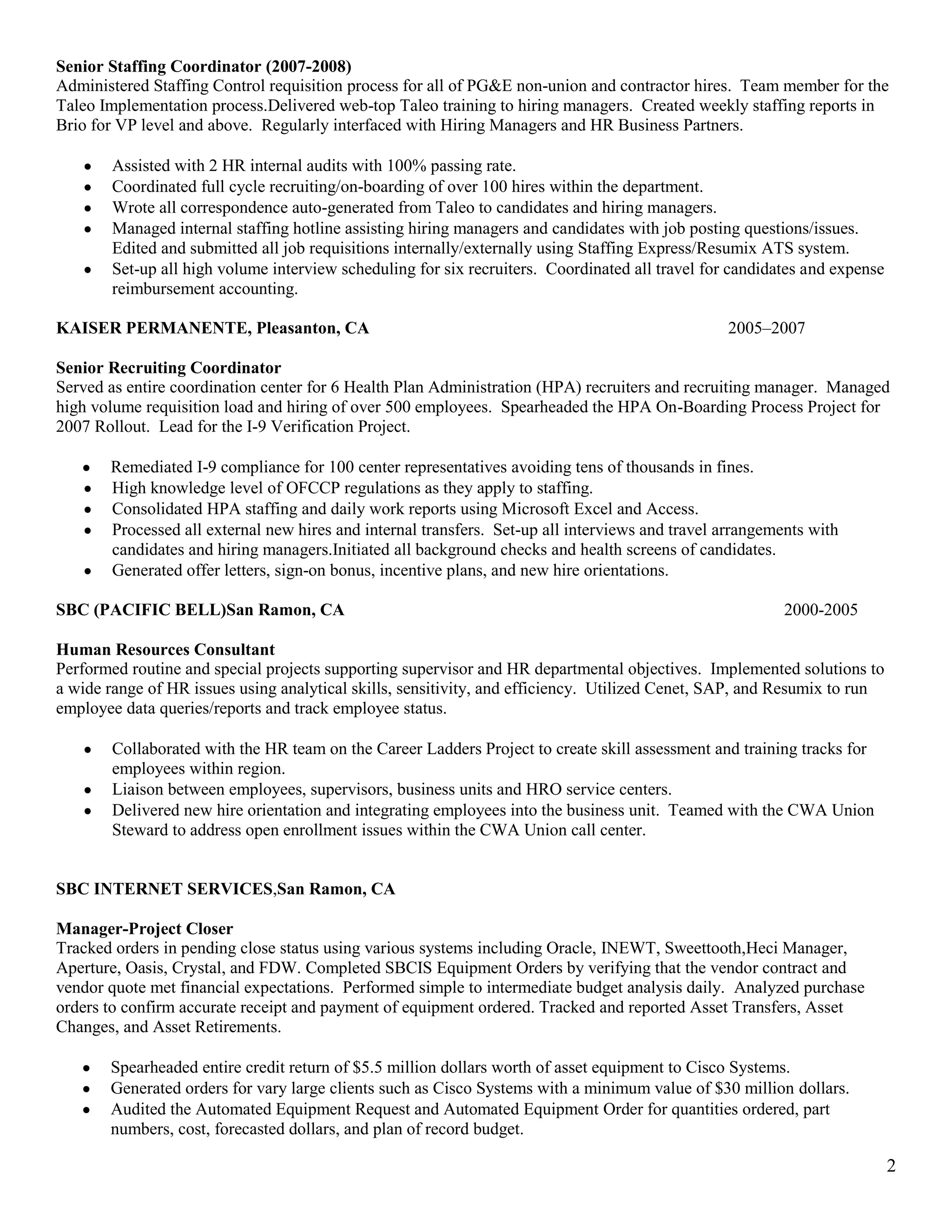 Jennifer Davis Resume External 2012 6 | DOCX